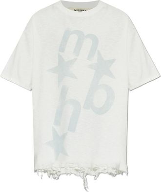 Misbhv Misbhv, Homme, Tops, Blanc, Taille: XL T-shirt effet vintage