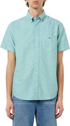 GANT Classic Button-Down-Hemd f&uuml;r Herren, Oxford-Stil, kurz&auml;rmlig (Gr&uuml;n)