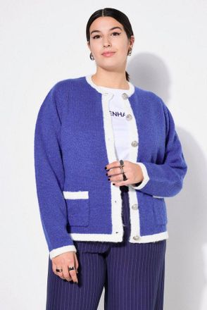 STUDIO UNTOLD Strickjacke Strickjacke Loose Shape farbige Kanten