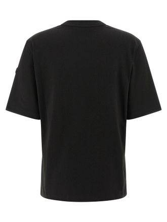 Moncler Logo-Patch Cotton T-Shirt - Black