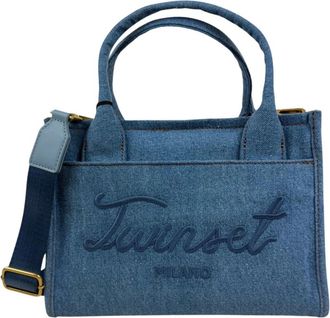Twinset Femme, Sacs, Bleu, Taille: ONE Size Signature Tote Medium