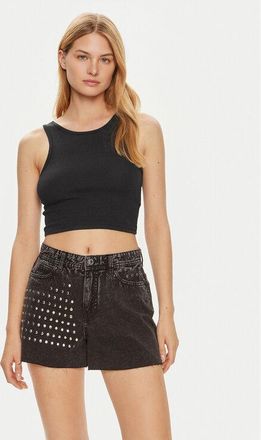Jacqueline de Yong Top Sofia 15275093 Schwarz Cropped Fit