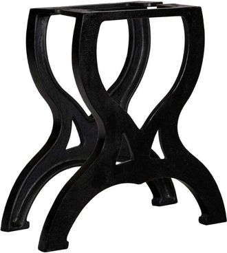 vidaXL Pied de table basse 2 pcs Cadre en x Fonte Vidaxl