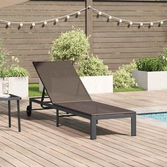 vidaXL Vidaxl - Transat 1-personne Marron 60 x 200 x 27cm polyrotin