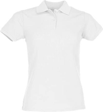 Fruit Of The Loom 65/35 Lady fit, Polo coupe cintr&eacute;e Col polo Femme, Blanc - Blanc, XXL (Taille fabricant: XXL)