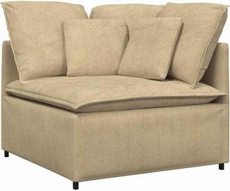 vidaXL Modulares Sofa Eckmodul mit Kissen Graugrün 100 cm Vidaxl