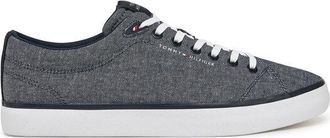Tommy Hilfiger Sneakers aus Stoff Th Hi Vulc Low Core Chambray FM0FM05389 Blau
