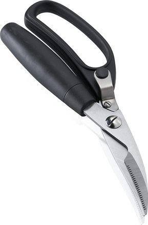 Leifheit Geflügelschere 25cm, Fleischschere mit extra gehärteten Edelstahlklingen, leichte Knochenzerteilung, Knochenschere, praktische Einhandbedienung, rostf