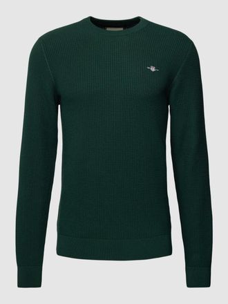 GANT Strickpullover mit Label-Stitching