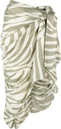 Balmain Jupe Midi - Marron Clair