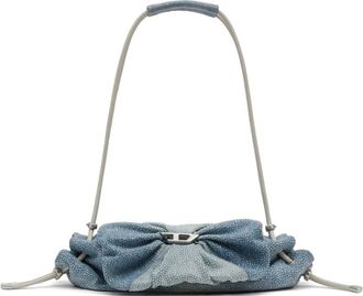 Diesel Sac port&eacute; &eacute;paule Scrunch-D - Femme - Sacs - Bleu - Taille: ONE Size