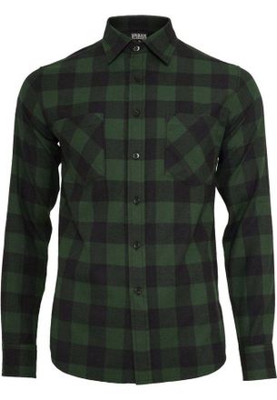 Urban Classics Kurzarmshirt Urban Classics Herren Checked Flanell Shirt (1-tlg)