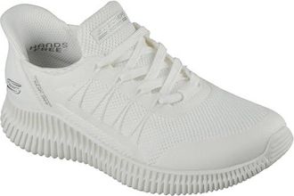 Skechers Femme Bobs Geo Lite Divine Pace Basket, White Knit, 36 EU