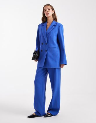 Vero Moda Pantalon densemble ample et ajust&eacute; - Bleu fonc&eacute;