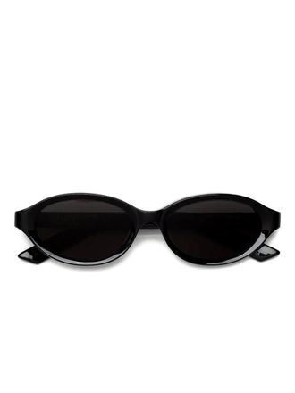 Retro Superfuture lunettes de soleil &agrave; monture ovale - Noir