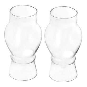 SOLUSTRE 2 St&uuml;ck Teiliges Glas Lampenschirm Ersatz f&uuml;r Petroleum &Ouml;llampen Transparenter Kerosin Lampenschirm Langlebig Einfach zu Reinigen Klassischer Vintage 