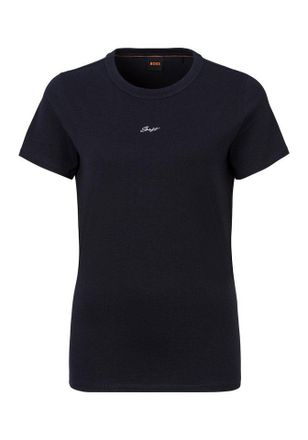 HUGO BOSS T-Shirt Elogo Premium Damenmode mit Label-Stitching