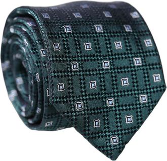 Dolce & Gabbana Homme, Accessoires, Vert, Taille: ONE Size Cravate Ajustable en Soie &agrave; Motifs