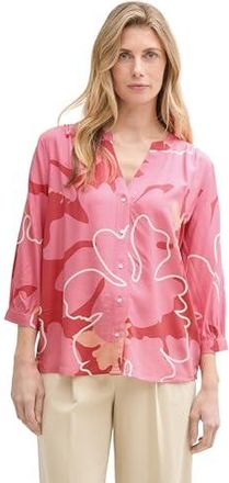 Tom Tailor 1045237 Blouse, 37187-pink big Floral Shapes Design, 38 Femmes