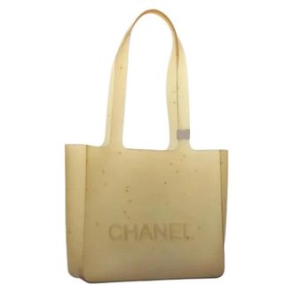 Chanel Pre-owned Vintage Gummi-Tragetasche - - Pre-owned - Damen - Beige - ONE SIZE