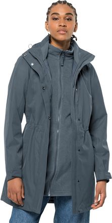 Jack Wolfskin Damen Ottawa Coat, slate blue, XS EU