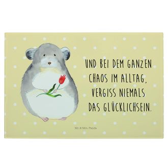 Mr. & Mrs. Panda Medium Glas Schneidbrett Chinchilla Blume - Geschenk, Schneidebrett Aus, Liebeskummer, Lustige Sprüche, Hygienisch, Büro, Chaos, Glasschneidebrett, Sc