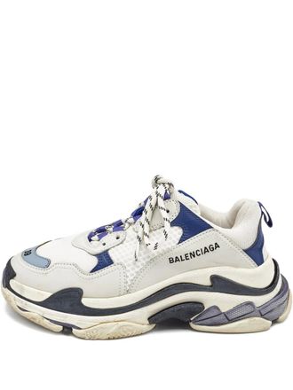 Balenciaga baskets Triple S &agrave; lacets - Blanc