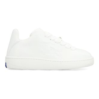 Burberry Femme, Chaussures, Blanc, Taille: 38 EU Baskets Basses en Cuir Box