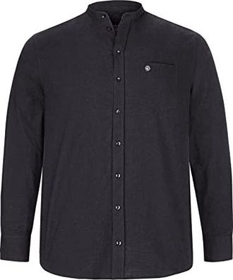 Jan Vanderstorm Homme Chemise À Col Montant Kallu Noir, 7XL (XXXXXXXL) - 55/56