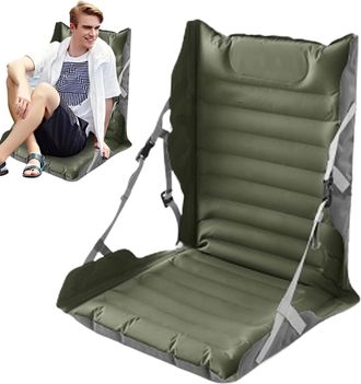 Generic Luftkissen Im Rückenlehne - Leichter Aufblasbarer Stuhl, Faltbares Sitzpad | Anti -Slip -Textur -Design, Langlebige Sitzoberfläche, Ergonomische Form,