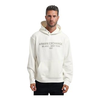 A|X Armani Exchange SweaT-shirt &agrave; capuche - Homme - Sweatshirts et sweats &agrave; capuche - Blanc - Taille: 2XL