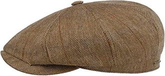 Stetson Casquette Hatteras Pascoli Homme - Made in The EU en Soie Type Gavroche avec Visiere, Doublure Ete Printemps-ete - 59 cm Beige-Marron