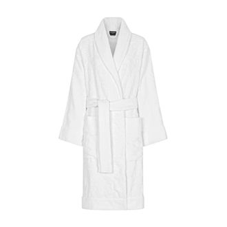 Dolce & Gabbana Bademantel aus Frottee-Jacquard - - Nightwear & Lounge - Damen - Wei&szlig; - L