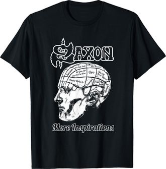 Saxon Unisex-Erwachsene Klassisch T-Shirt Schwarz Kurzarm S