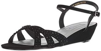 Touch Ups Sandales compensées Lena pour femme, noir, 10.5 Wide