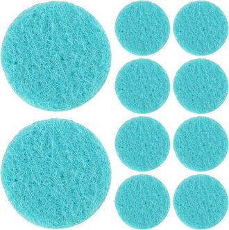 DOITOOL 50 Stück Aromatherapie Einlagen Aromapads Rund für Diffuser Halskette Auto Duftspender Nachfüllpads Hochsaugfähige Baumwolle DIY Duftpads