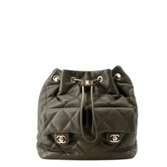 Chanel Sac seau Matelass&eacute; Pre-owned - Femme - Pre-owned - Vert - Taille: ONE Size