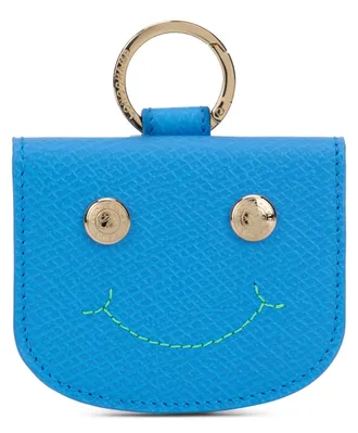 Longchamp Womens Leather Card Holder Light Blue Cowhide Wallets & Purses