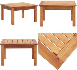 vidaXL Table basse de jardin 60x60x36 cm Bois solide dacacia - Table Basse Jardin - Table Acacia - Mobilier Jardin - Décoration Extérieure - Terrasse