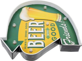 Cabilock Retro-leuchttafel Mit Wand-hintergrundleuchte Bierladenleuchte Für Shop Dekor Retro-stil-leuchttafel Zur Werbung Und Beleuchtung