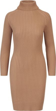 Apart Fashion APART Rippenstrickkleid mit Rollkragen, Camel, 38