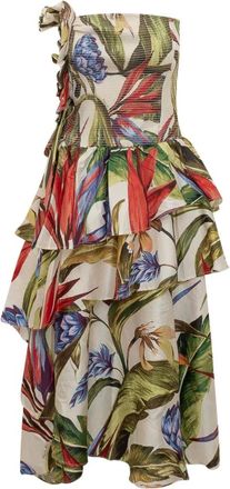 Farm Rio Farm Rio, Femme, Robes, Multicolore, Taille: 38 FR Florart Maxi Dress