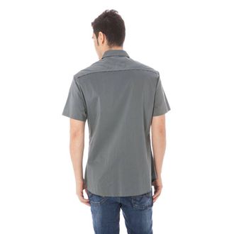 Costume National Gray Cotton Mens Shirt With Italian Collar