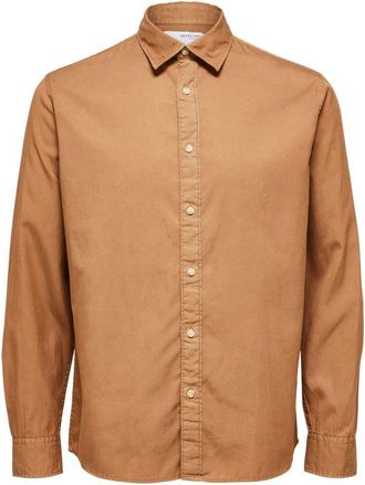 Selected SELETED HOMME Herren Slhregpastel-linen Shirt Ls W Noos Hemd, Toasted Coconut, M EU
