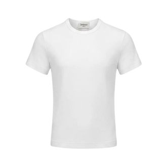 Saint Laurent Figurbetontes Rundhals-T-Shirt - - Tops - Damen - Wei&szlig; - M