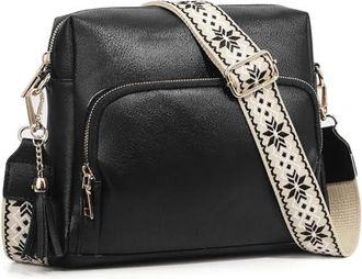 Generic Sac &agrave; bandouli&egrave;re tendance pour femme, sac &agrave; bandouli&egrave;re en cuir synth&eacute;tique avec sangle r&eacute;glable, sac vintage d&eacute;contract&eacute; pour le shopping, le travai