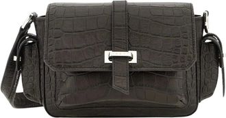 Hogan Femme, Sacs, Brun, Taille: ONE Size Sac à Main Marron en Cuir