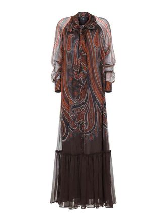 Etro Robe De Soir&eacute;e - Marron Fonc&eacute;