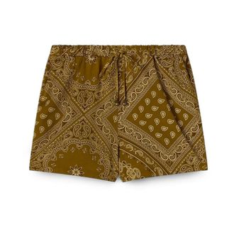 Motivi Shorts mit Lyocell-Mischungs-Twill-Print - - Shorts - Damen - Gr&uuml;n - L
