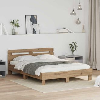 vidaXL vidaXL Cadre de lit Ch&ecirc;ne artisanal 160 x 200 cm Bois ding&eacute;nierie